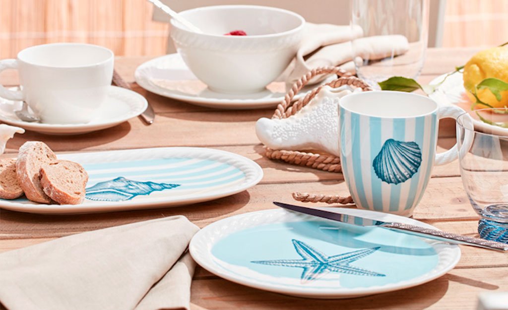 Tableware estivo con il mare | La casa in ordine